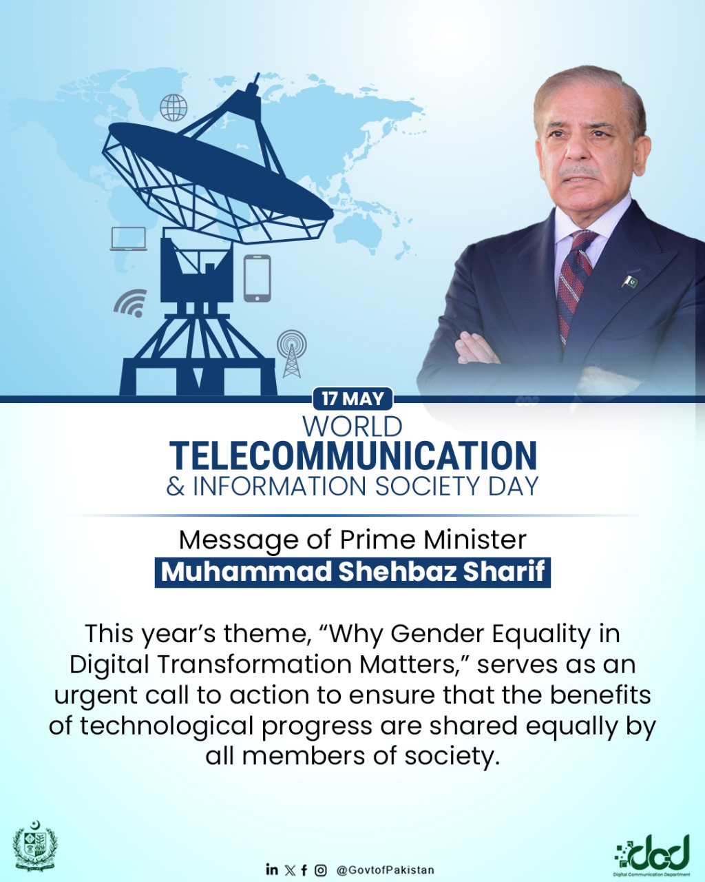 The Message of Prime Minister Muhammad Shehbaz Sharif on World ...