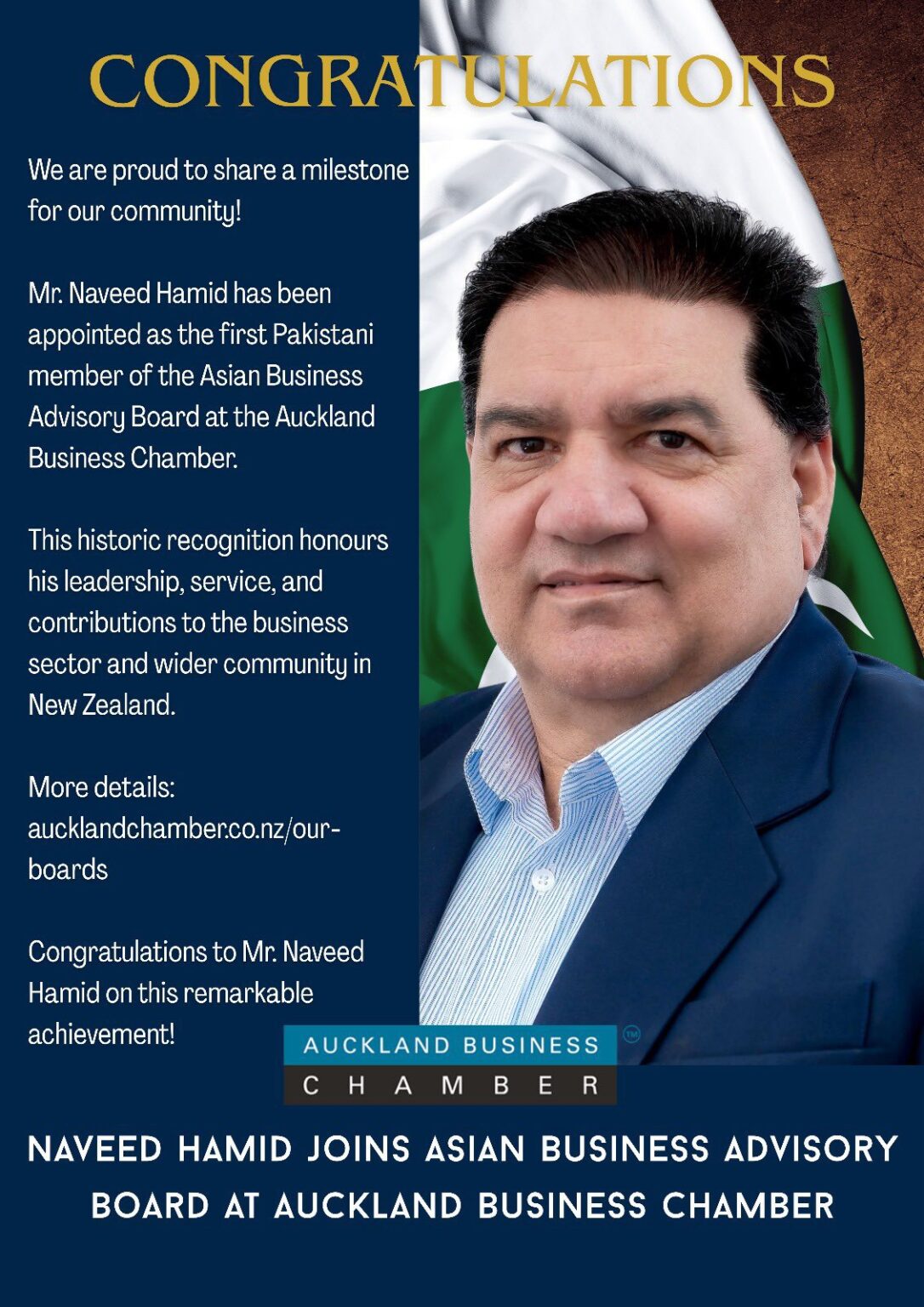 Delighted that our very own Naveed Ahmed, former President PANZ has ...